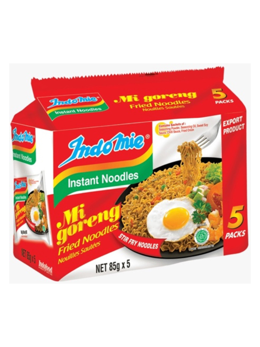 Лапша сублимированная Indomie Mi Goreng, мультипак 5*80 г — купить в ...